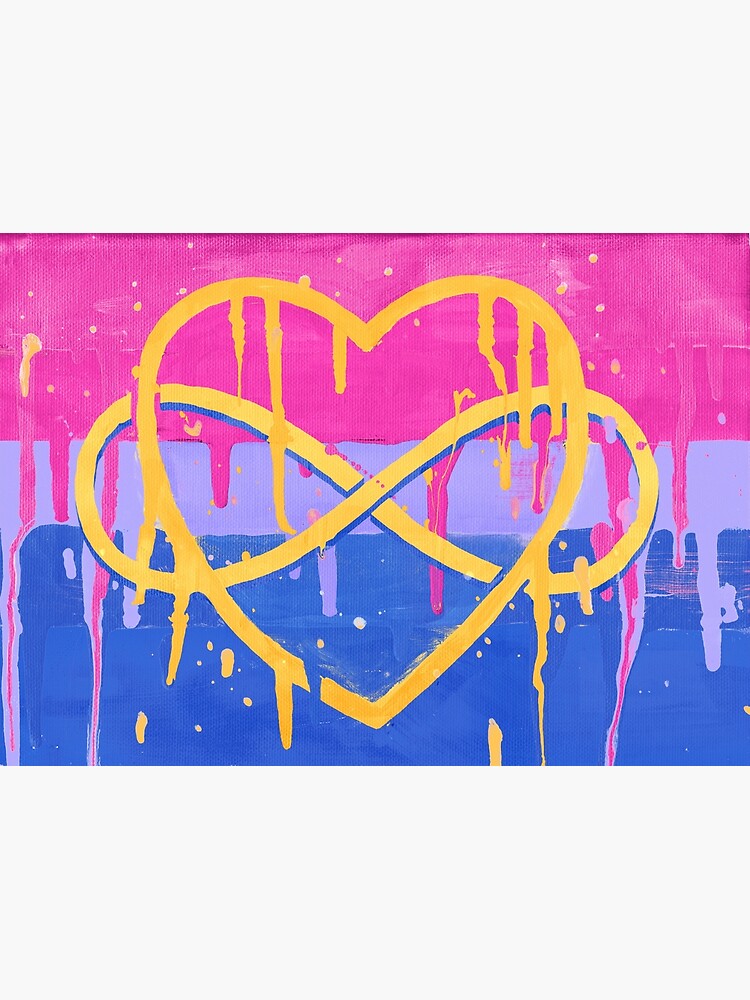 "Bisexual & Polyamorous: Painted Pride Flag" Photographic Print for ...
