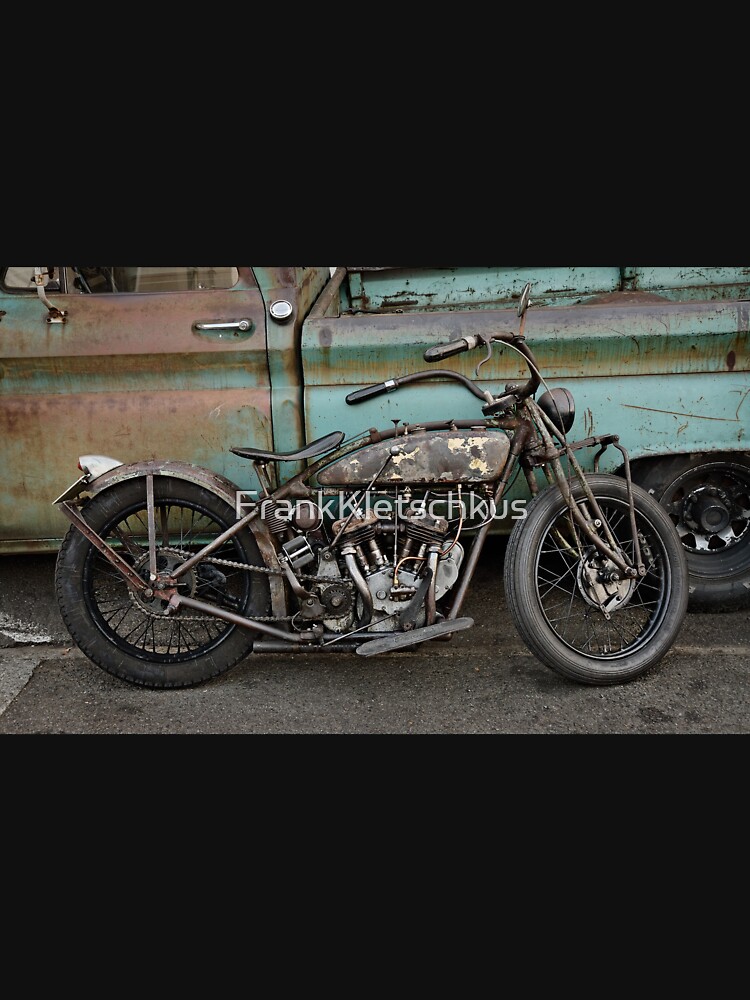 "Rusty Indian Scout Bobber" T-shirt for Sale by FrankKletschkus ...