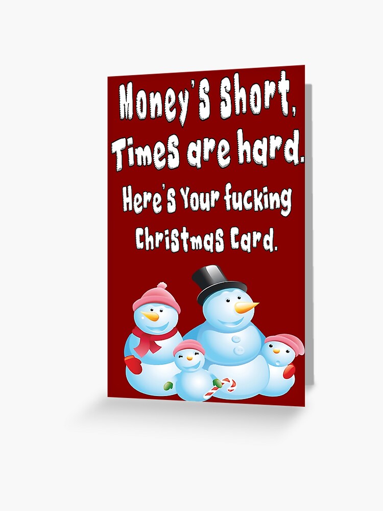 "Rude Christmas jokes Merry Christmas" Greeting Card for Sale by ...