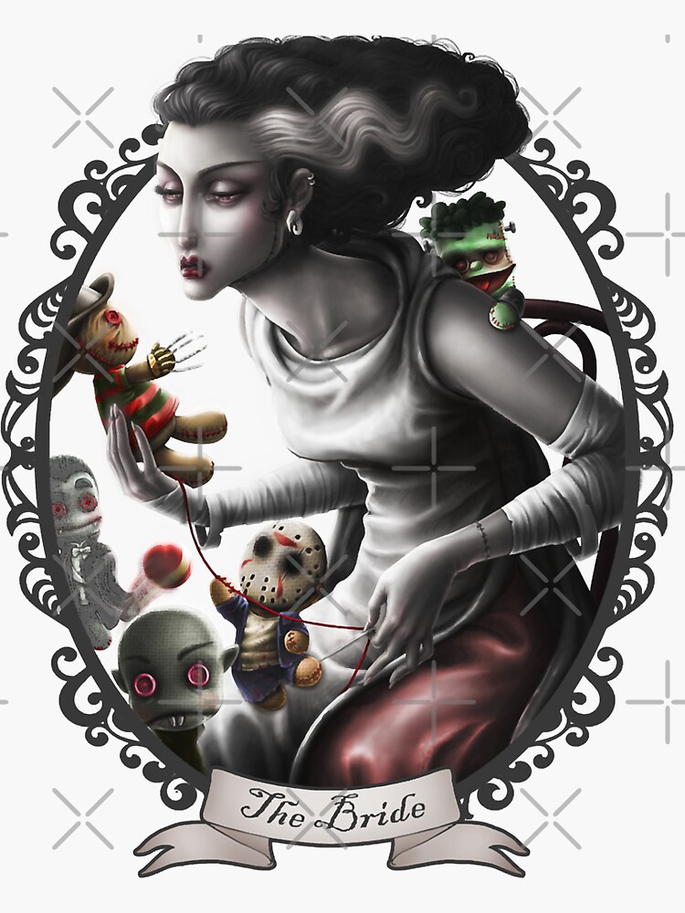 "The bride ghost graphic poster" Sticker by JessicaCaroly61 | Redbubble