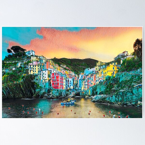 "Cinque Terre Travel" Poster for Sale by Sofia-Draws | Redbubble