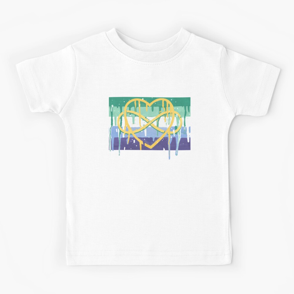 "Gay Men's & Polyamorous: Painted Pride Flag" Kids T-Shirt by Lewin ...