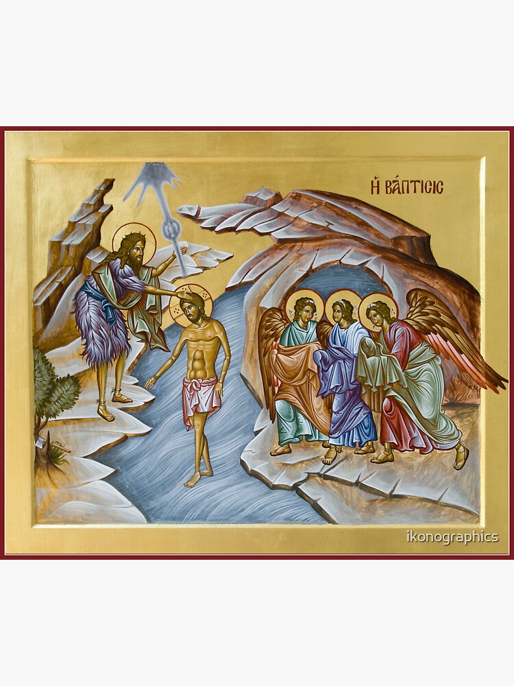 "The Baptism of Christ" Sticker for Sale by ikonographics | Redbubble