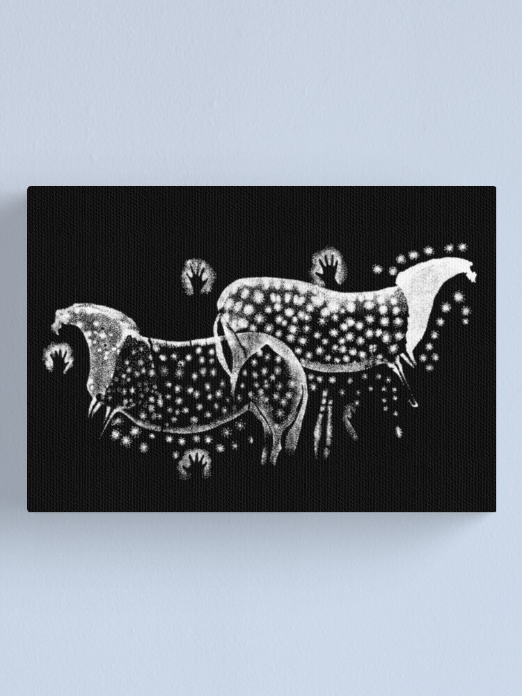 "Dappled Horses of Pech Merle Cave Painting" Canvas Print for Sale by ...
