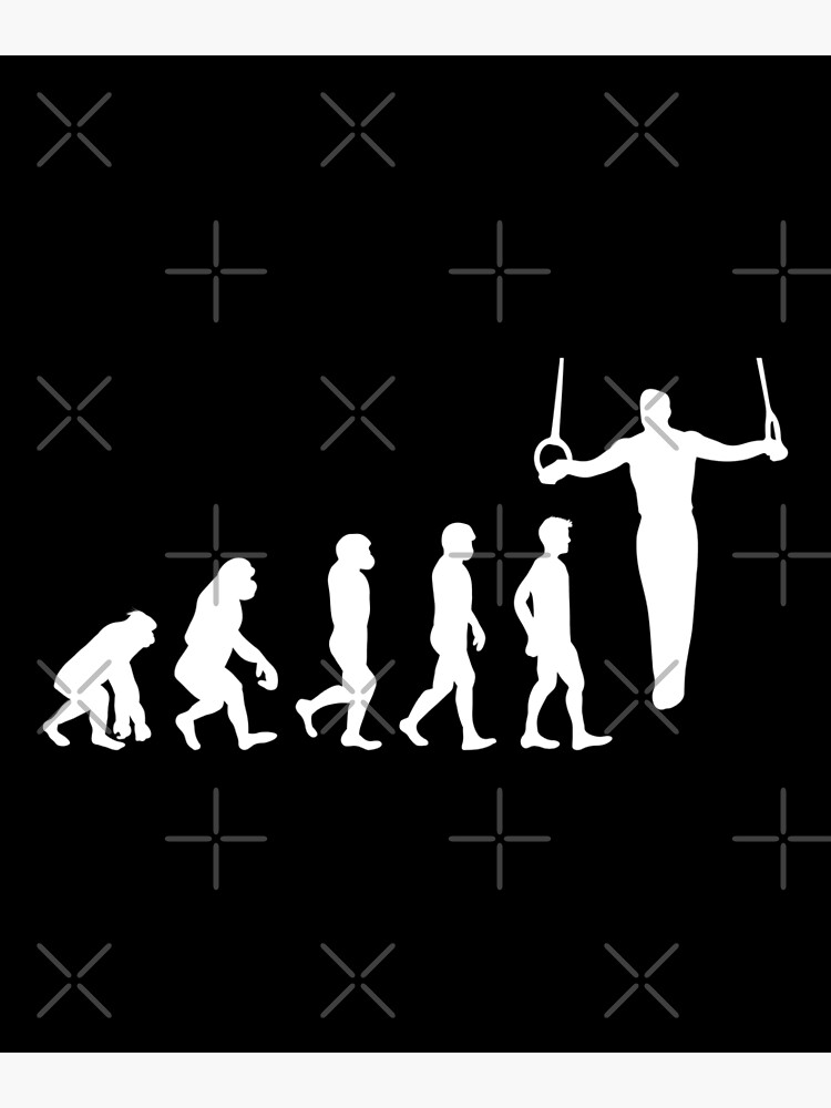"Artistic Gymnastics Still Rings Gymnast Evolution" Art Print for Sale ...