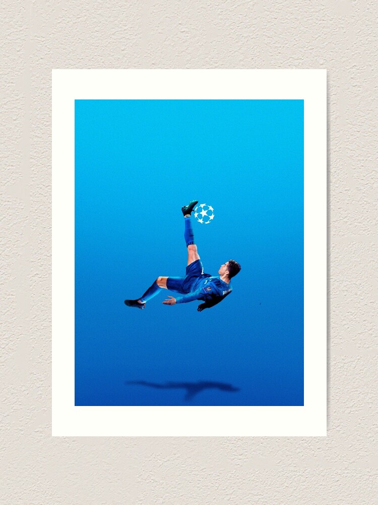"Cristiano Ronaldo Bicycle Kick Ocean Color , Ronaldo Gifts, Ronaldo ...