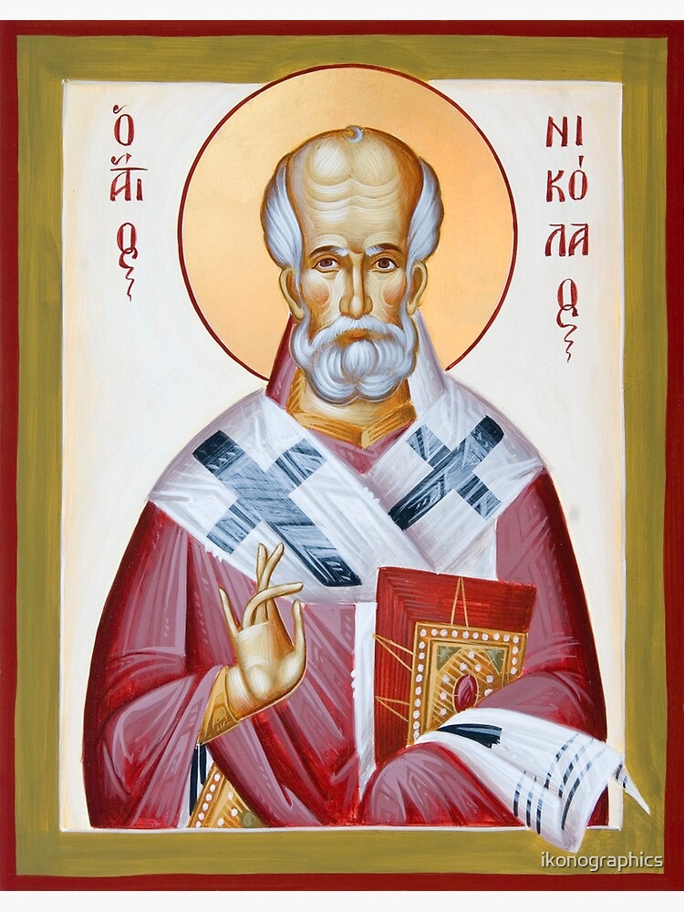 "St Nicholas of Myra III" Poster for Sale by ikonographics | Redbubble