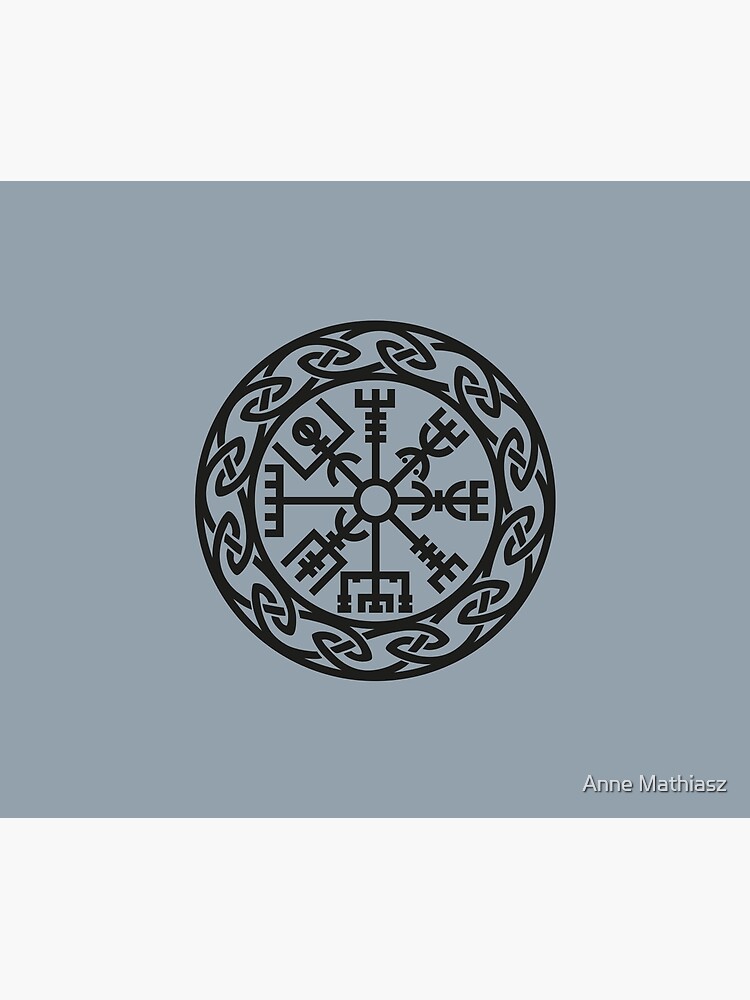 "Vegvisir Iceland Runes Compass Vikings Protection Symbol" Throw ...