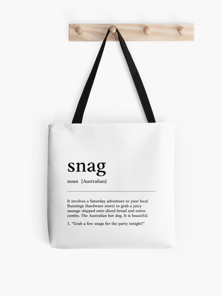 "Snag | Funny Australian slang, phrase and humor definition" Tote Bag ...