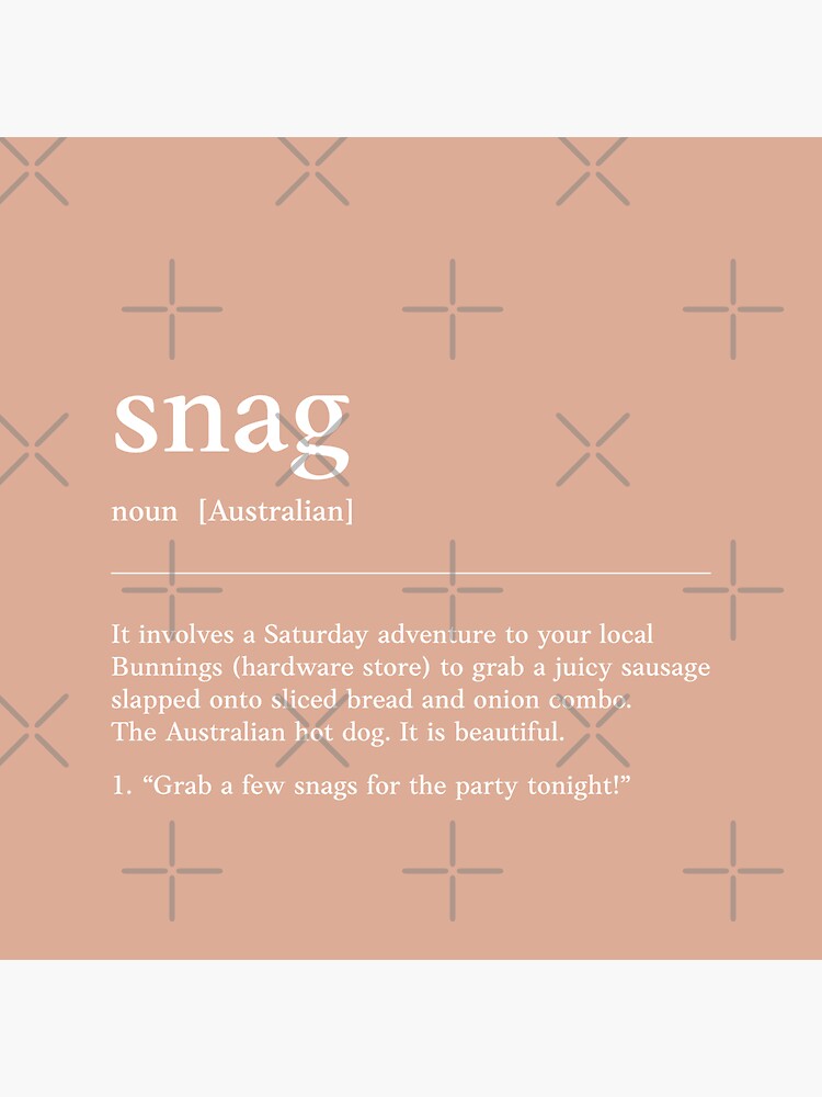 "Snag | Funny Australian slang, phrase and humor definition" Sticker ...