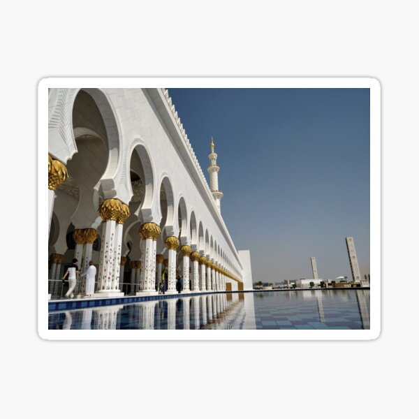 "Sheikh Zayed Grand Mosque, UAE" Sticker for Sale by Sunset-1 | Redbubble