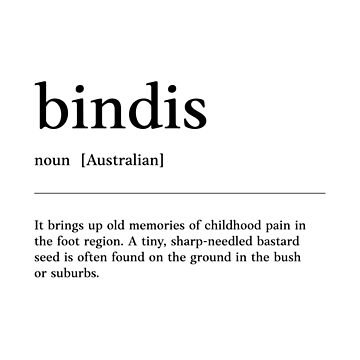 "Bindis | Funny Australian slang, phrase and humor definition" Poster ...