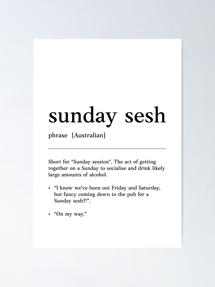 "Sunday Sesh | Funny Australian slang, phrase and humor definition ...