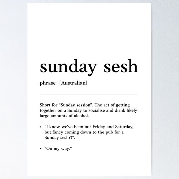 "Sunday Sesh | Funny Australian slang, phrase and humor definition ...