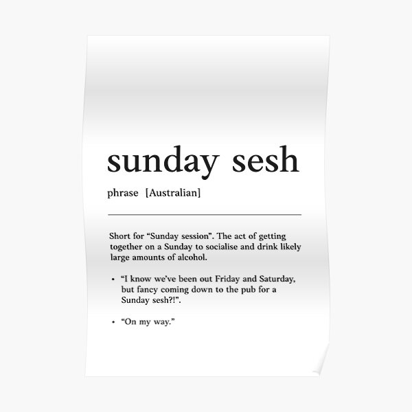 "Sunday Sesh | Funny Australian slang, phrase and humor definition ...