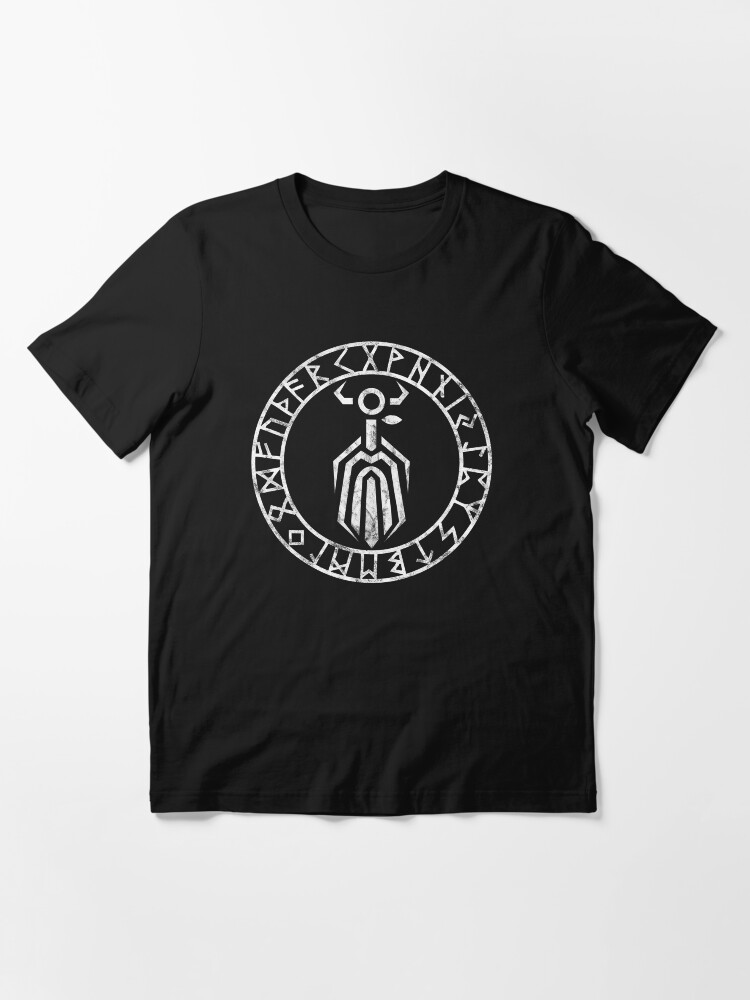 "Odin Mask, Futhark Runes Circle, Norse Mythology" T-shirt for Sale by ...