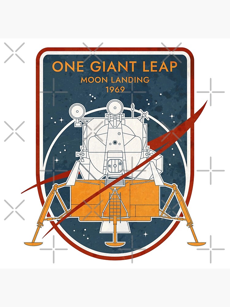 Apollo Program. One Giant Leap. Moon Landing 1969 Commemorative Badge ...