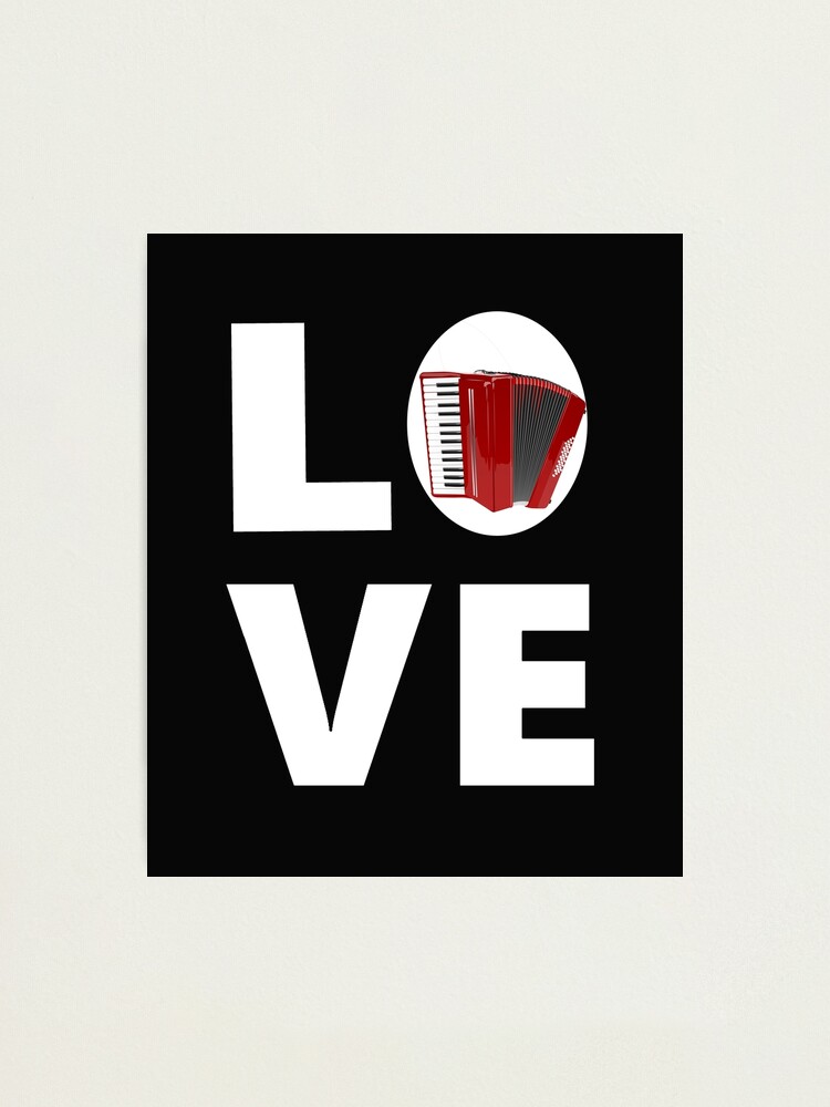 Lámina fotográfica «Amante del acordeón, acordeón para mujeres, regalo ...