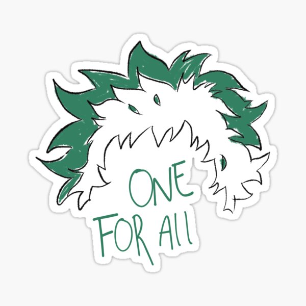 "Anime fan One For All" Sticker for Sale by mcb-jp | Redbubble