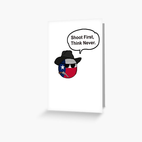 "Countryballs: Texas" Greeting Card by FlapsZero | Redbubble