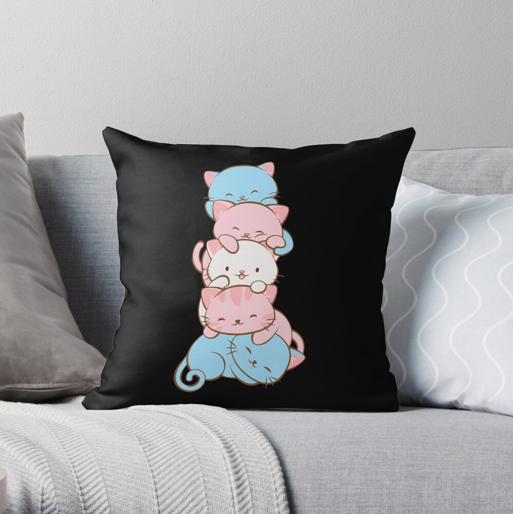 Transgender Pride Flag Cute Kawaii Cats Subtle Lgbtq Trans Pride