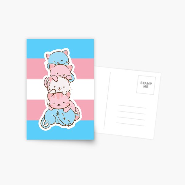 Transgender Pride Flag Cute Kawaii Cats Subtle Lgbtq Trans Pride