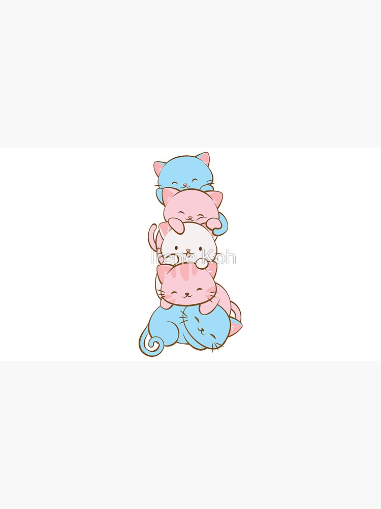 Transgender Pride Flag Cute Kawaii Cats Subtle Lgbtq Trans Pride