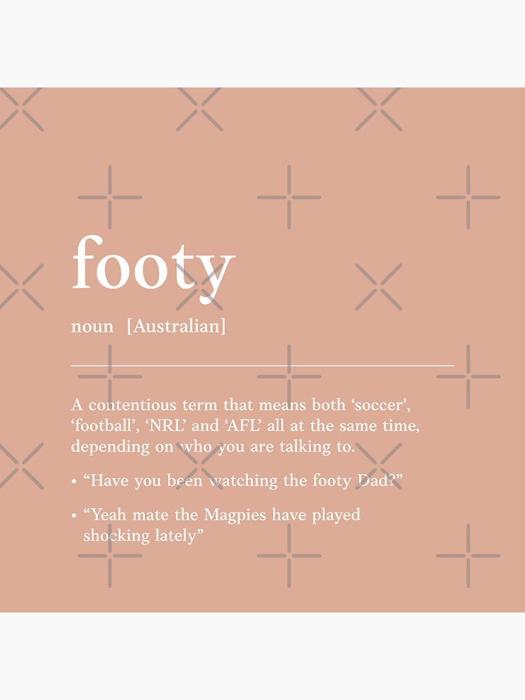 "Footy | Funny Australian slang, phrase and humor definition" Sticker ...
