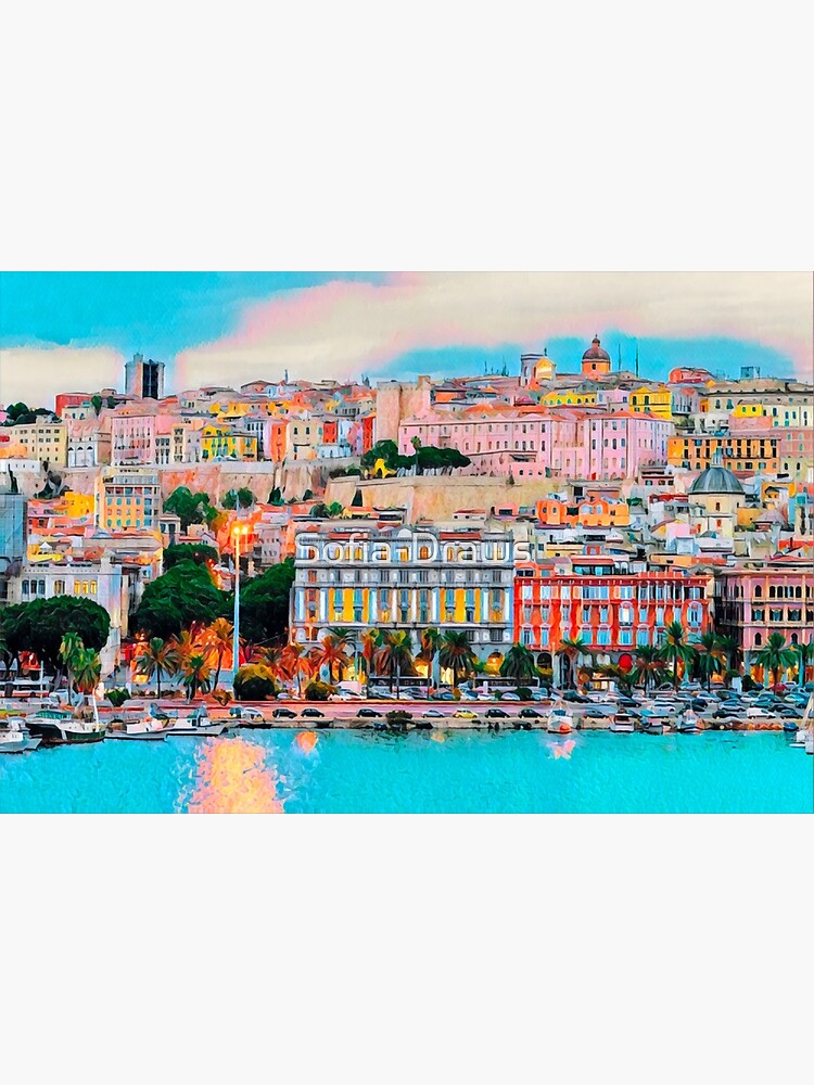 "Cagliari" Poster for Sale by Sofia-Draws | Redbubble