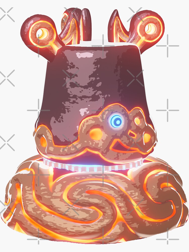 "BoTW Guardian Head Orange" Sticker for Sale by Krulk | Redbubble