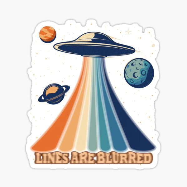 "Lines Are Blurred" Sticker for Sale by v-nerd | Redbubble