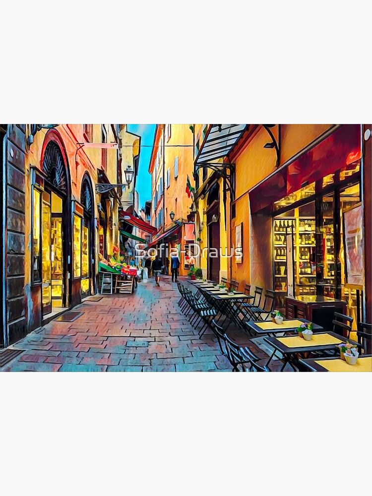 "Streets of Bologna" Poster for Sale by Sofia-Draws | Redbubble
