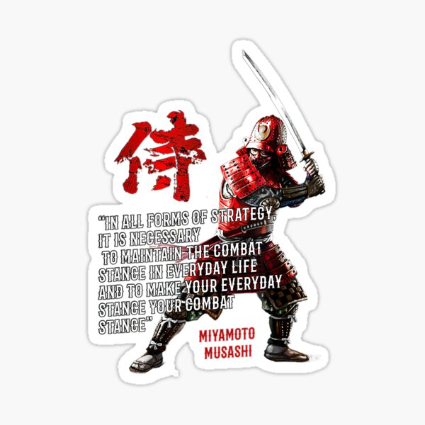 "Samurai Musashi Combat Strategy " Sticker for Sale by bakak1xa | Redbubble