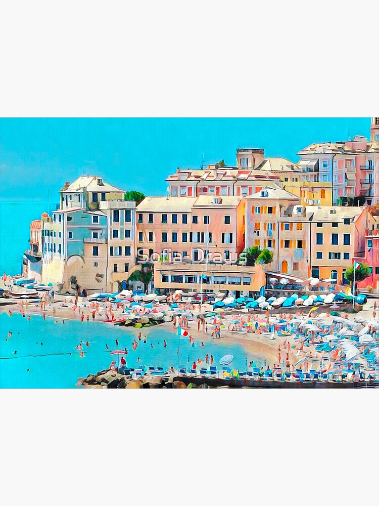 "Summer in Genoa" Poster for Sale by Sofia-Draws | Redbubble