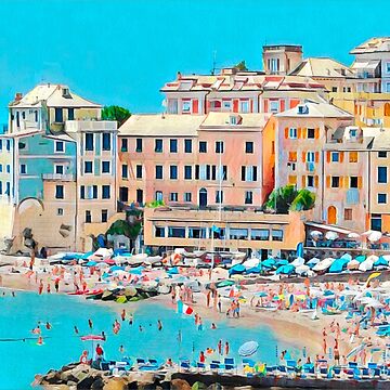 "Summer in Genoa" Sticker for Sale by Sofia-Draws | Redbubble