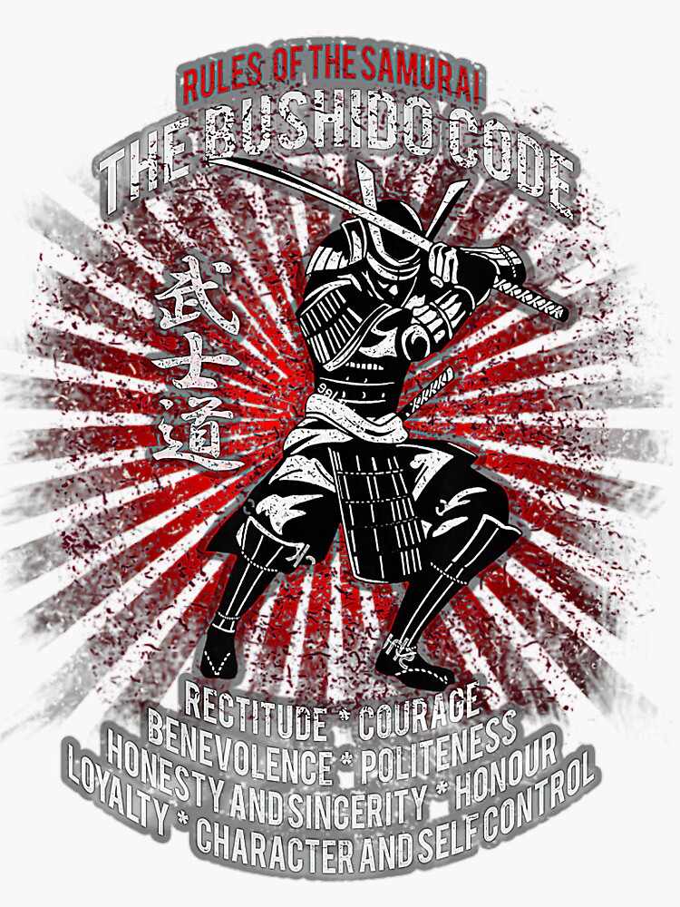 "Samurai Bushido Code Samurai Virtues Ronin " Sticker for Sale by ...