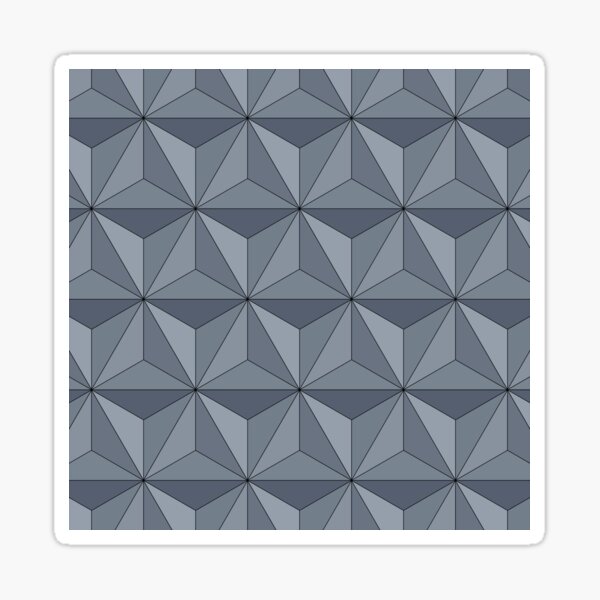 "Spaceship Earth Tiles - Silver" Sticker for Sale by ACF Designs ...