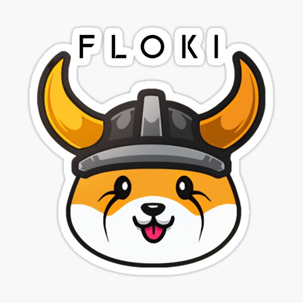 "FLOKI Token Simple Logo - Floki inu coin Merch" Sticker by ...