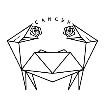 "Cancer zodiac sign, Astrology, Black and White Geometric, Minimalist ...