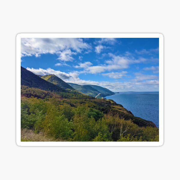 "Cabot Trail Coastal Outlook, Cape Breton, Nova Scotia, Canada" Sticker ...