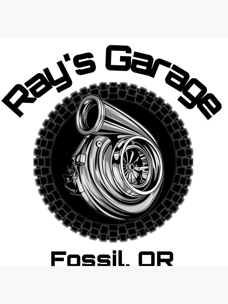 Póster «Llanta de barro de Ray's Garage y logotipo de Turbo» de RaysGarage | Redbubble