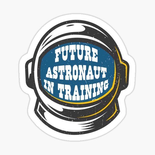 "Retro Future Astronaut In Training" Sticker by RetroDudeDesign | Redbubble