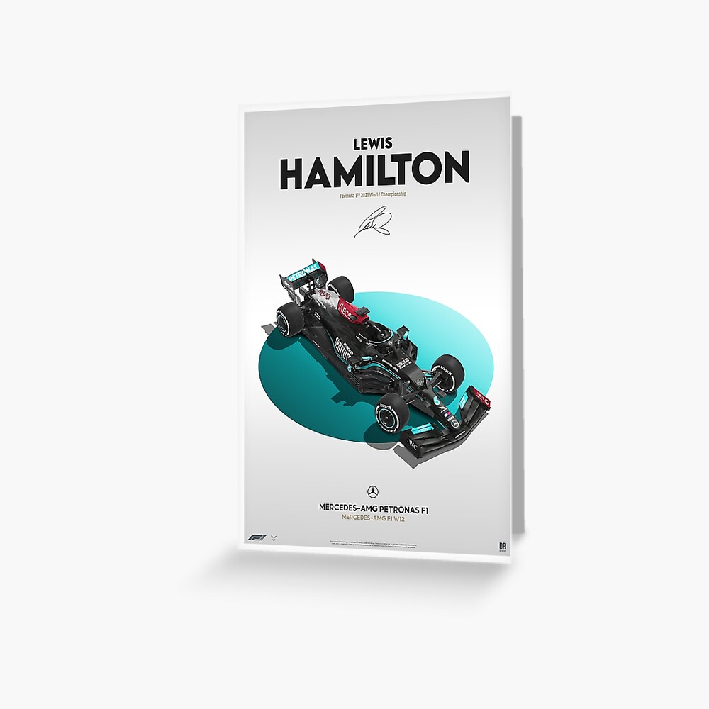 Tarjetas de felicitación «Lewis Hamilton F1 2021 Mercedes Car Design ...