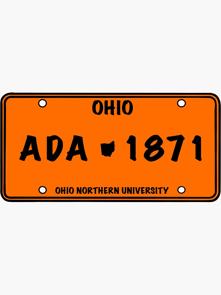 "ONU License Plate (Orange)" Sticker for Sale by Sydney Kilgore | Redbubble