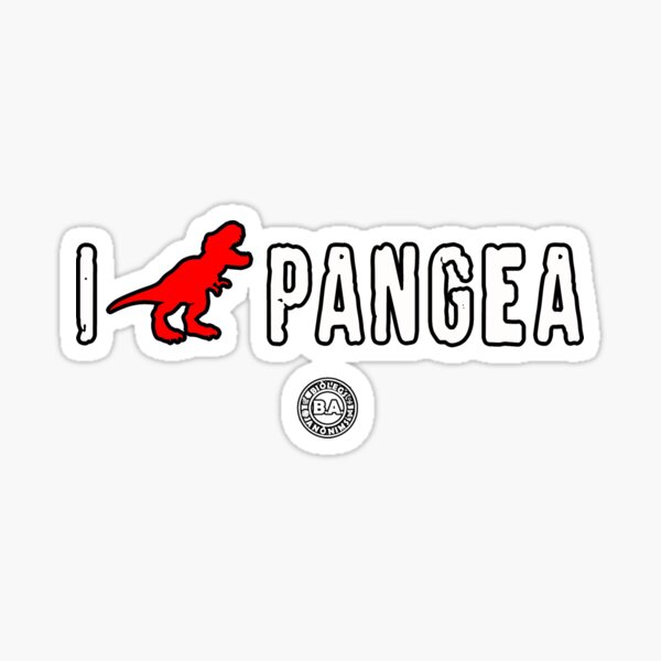 "i love pangea" Sticker by greenpunkart | Redbubble
