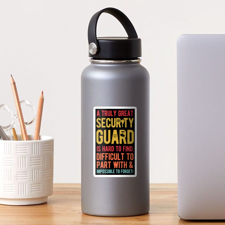 "Funny Security Guard" Sticker for Sale by artworkbyrihen | Redbubble