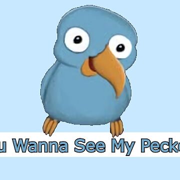 "You Wanna See My Pecker? bird" Sticker for Sale by neuronic | Redbubble