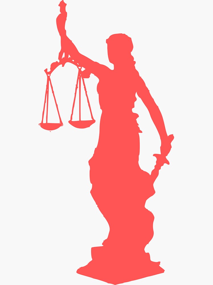 "Lady Justice Pink" Sticker for Sale by Abbiey- | Redbubble