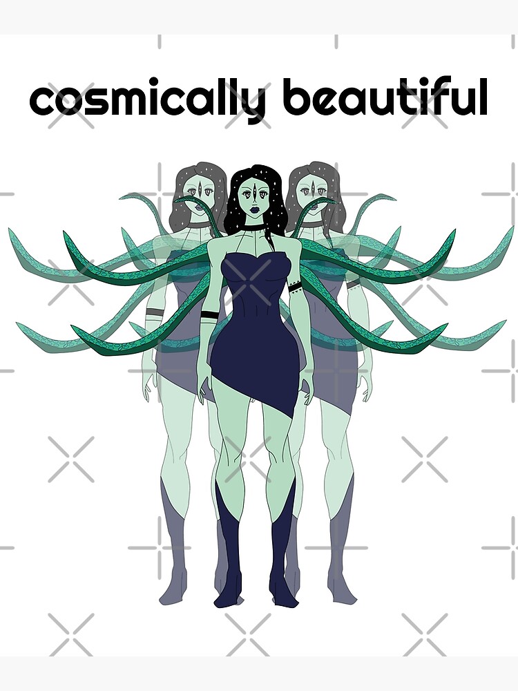 Póster «Cosmically beautiful - personaje de dibujos animados con tentáculos» de Bob-n-Hope ...