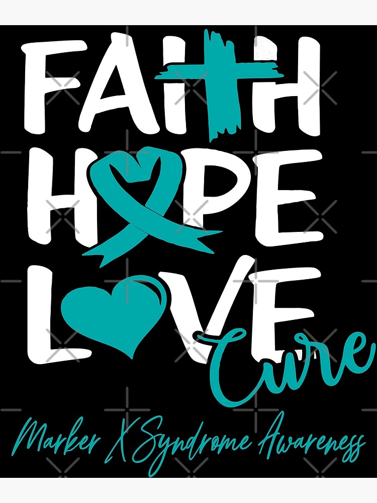 Lámina fotográfica «Faith Hope Love Cure Marker X Síndrome de ...